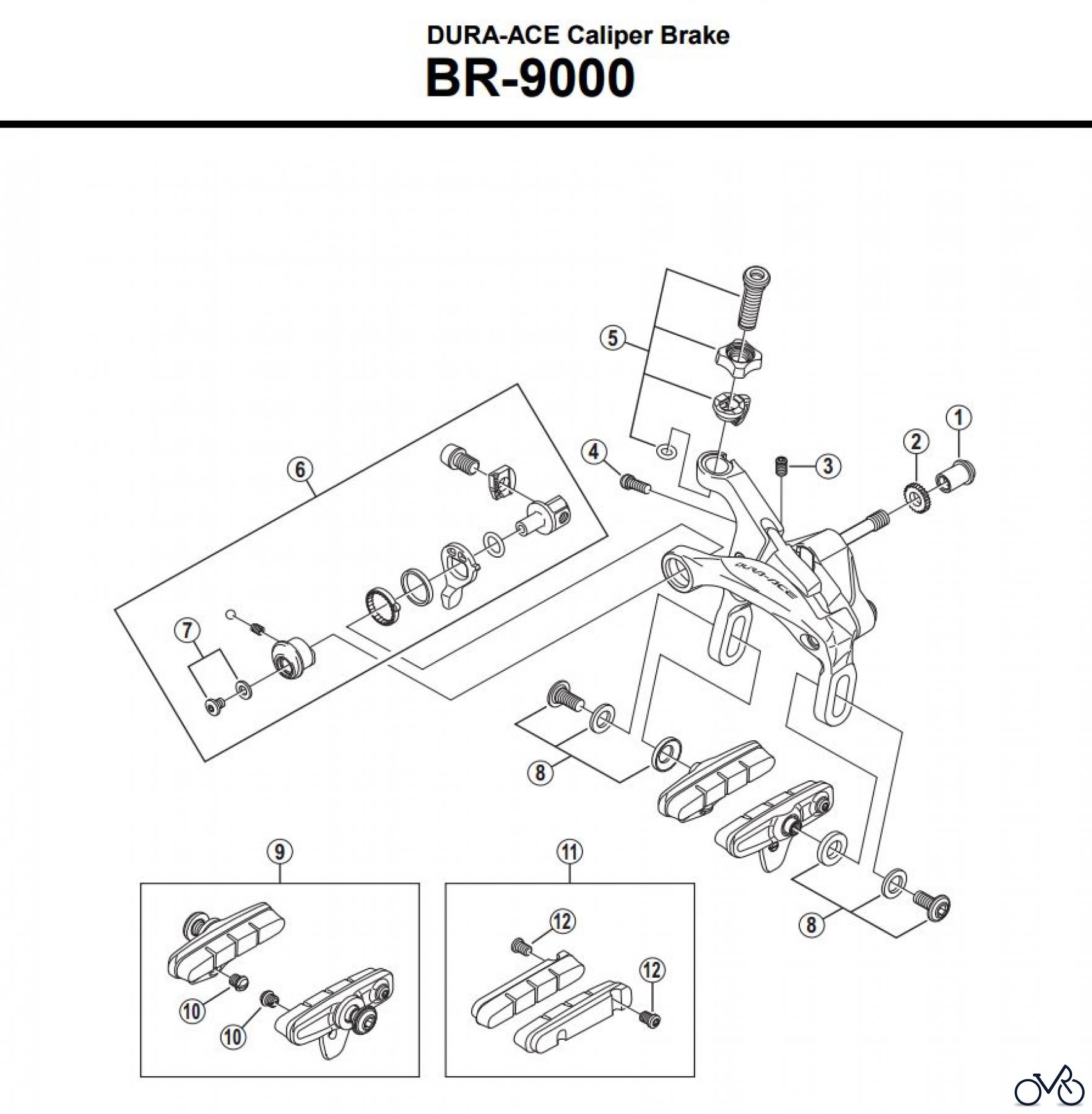 Shimano BR Brake - Bremse BR-9000 -3322C DURA-ACE Caliper Brake Ersatzteile online kaufen